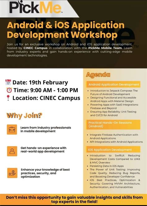 Mobiledevelopment Android Ios Pickmeworkshop Appdevelopment Thisari Hettiarachchi
