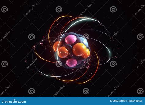 Atomic Nucleus Electrons Neutrons Protons Model Shows That An Atom Is Mostly Empty Space With