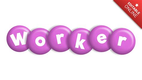 Worker Style On Purple Candy Text Effect Generator