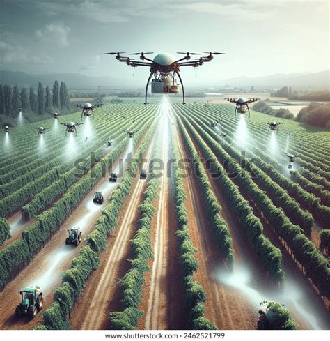 Birds Eye View Illustration Autonomous Drones Ai Generated Image 2462521799 Shutterstock