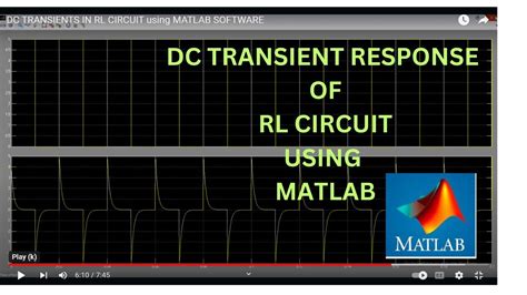 how to simulate rl circuit response in matlab youtube