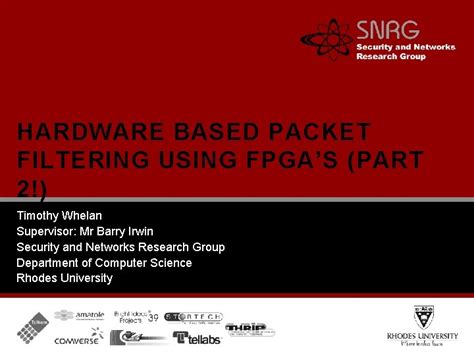 HARDWARE BASED PACKET FILTERING USING FPGAS PART