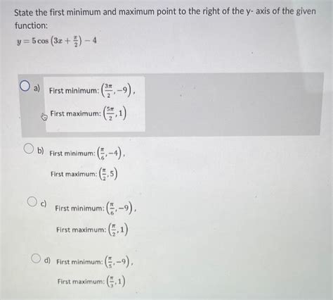 Solved Determine An Equation For The Sinusoidal Function
