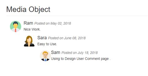 Bootstrap Media Object