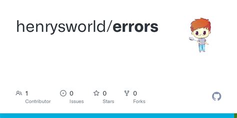 Github Henrysworlderrors