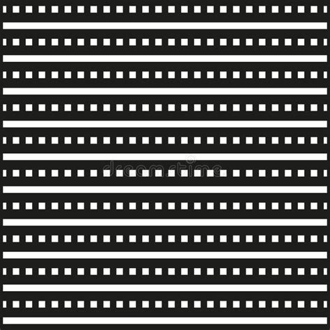 Dotted Line Pattern Horizontal Square Shapes Minimal Vector Background Black And White Style
