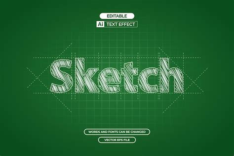 Premium Vector Sketch Text Effect