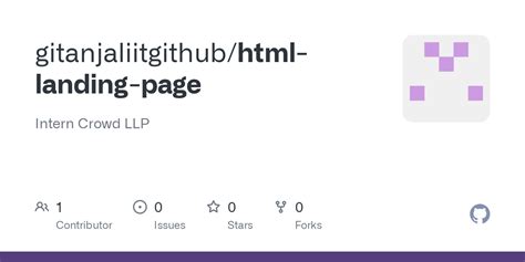 Github Gitanjaliitgithubhtml Landing Page Intern Crowd Llp