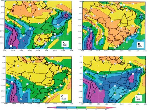 Mean Seasonal Distribution Of Evaporation For Tropical South America Download Scientific