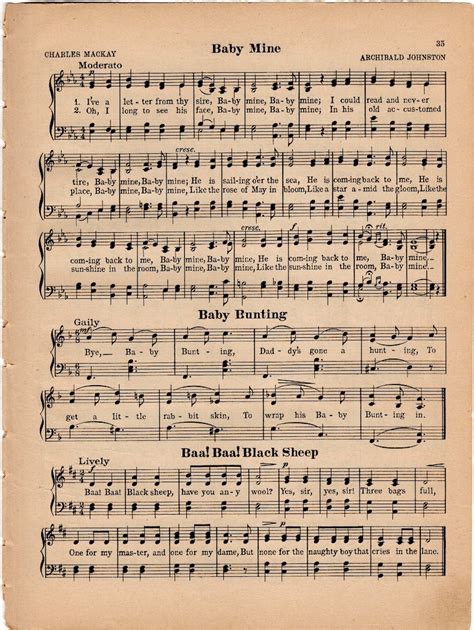 Antique Music Sheets Volume 1 Digital Download Etsy