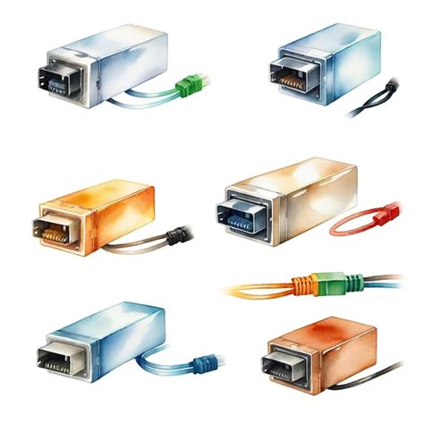 Ethernet Vector Set White Background Isolated A High Quality Premium Ai Generated Vector