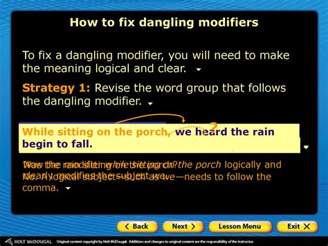 Correcting Dangling Modifiers Ppt Download Correcting Dangling Modifiers Ppt Download