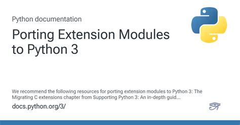 Porting Extension Modules To Python 3 — Python 3150b3 Documentation