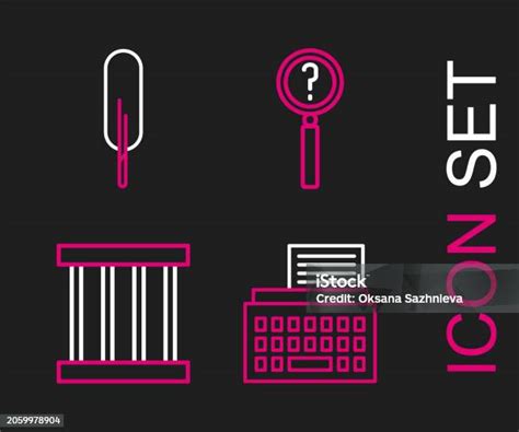 세트 라인 레트로 타자기 감옥 창 검색 및 깃털 펜 아이콘과 돋보기 벡터 검색에 대한 스톡 벡터 아트 및 기타 이미지 검색 고풍스런 교도소 Istock
