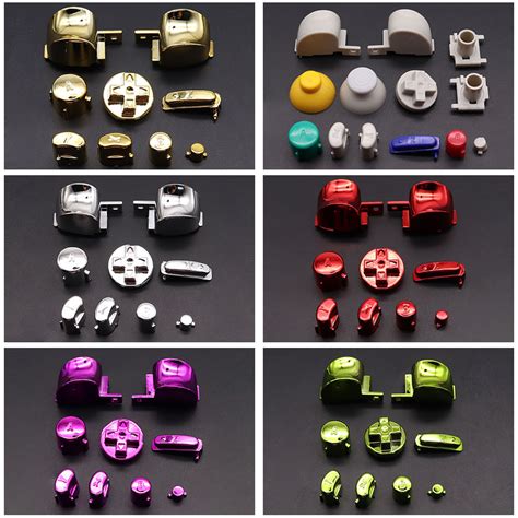 Full Set Chrome Buttons For Nintendo Gamecube NGC Controller ABXY Z D Pad L R Trigger Button Mod
