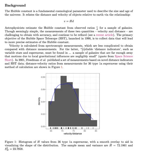 Solved Background The Hubble Constant Is A Fundamental