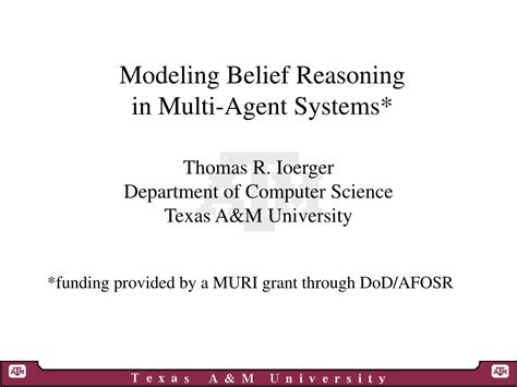 Ppt Modeling Belief Reasoning In Multi Agent Systems Powerpoint Presentation Id6677688