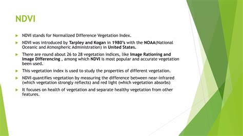 Normalized Difference Vegetation Index Pptx