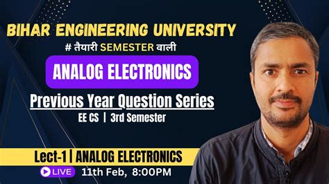 Lect 1 Analog Electronics Ee Cs 3rd Semester Beu Youtube