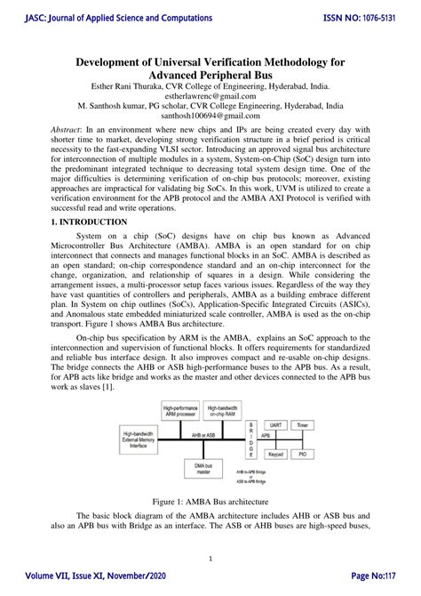 Pdf Development Of Universal Verification Methodology For Advanced Peripheral Bus