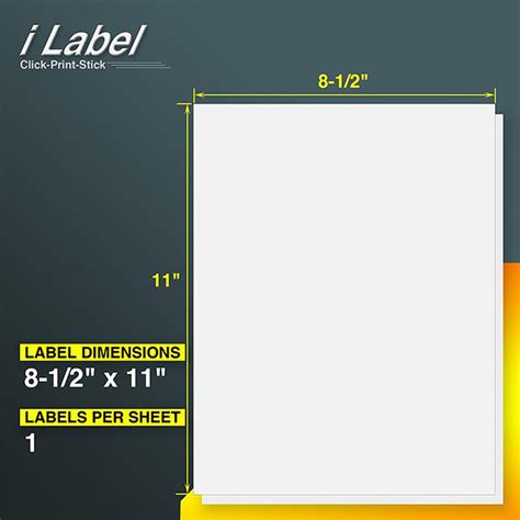 85 X 11 Full Sheet Matte Sticker Paper For Inkjet Or Laser Printers