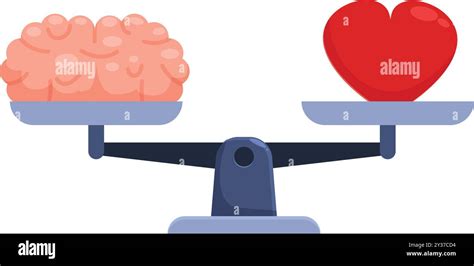 This Vector Illustration Shows A Balance Comparing The Values Of Love