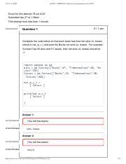 Q8 Answers Pdf 4 27 22 1 40 PM Q8 SP22 COMPSCI220 Data Science Programming I 001 SP22 Score