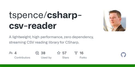 Github Tspencecsharp Csv Reader A Lightweight High Performance