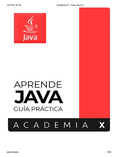 Academia X Guia Java V1 Pdf Java Lenguaje De Programación Programación De Computadoras