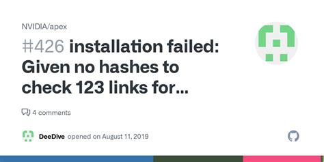 Installation Failed Given No Hashes To Check 123 Links For Project Pip Discarding No