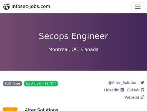 Hiring Secops Engineer In Montreal Qc Canada Rinfosecjobs