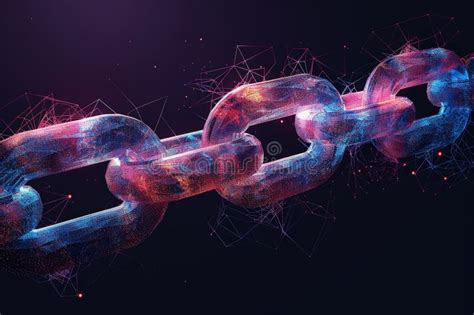 Digital Chain Link Link Protection Chain Of Network Connections Background Blockchain And