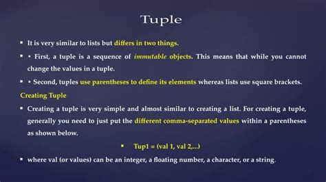 Unit 5 Tuples And Set In Python Programming Pptx