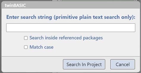 Search Panel · Issue 1558 · Twinbasictwinbasic · Github