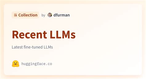 My Recent Peft Adapter Language Models A Dfurman Collection