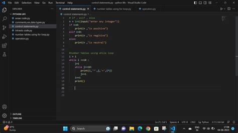 Vinayak Sirigineedi On Linkedin Task 8 Practicing Control Flows Kiran Sagar Pythonlife