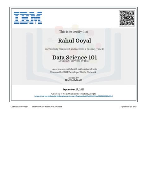 Ibm Ds0101en Certificate Ibm Skillsbuild Pdf