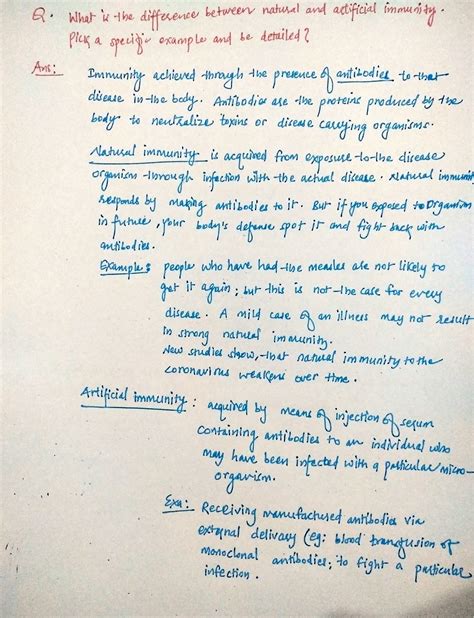 Solved What Is The Difference Between Natural And Artificial Immunity