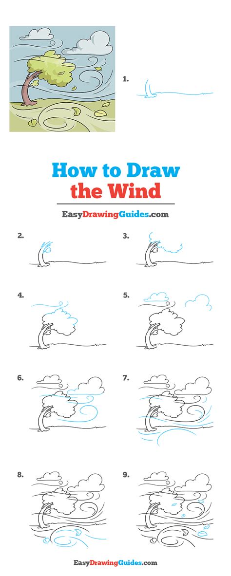 How To Draw The Wind Really Easy Drawing Tutorial