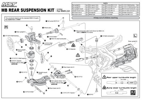 MST MB Rear Suspension Kit MXS 210594 AMain Hobbies
