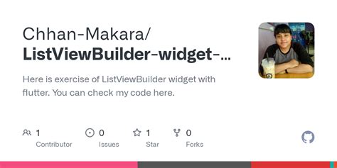 Github Chhan Makaralistviewbuilder Widget With Flutter Here Is
