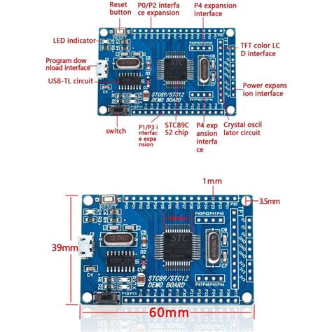 Stc89c52 Microcontroller Development Board Makers Electronics
