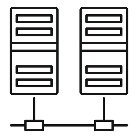 Server Network Connection Icon Outline Style 14545856 Vector Art At Vecteezy