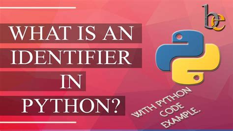 what is an identifier in python youtube
