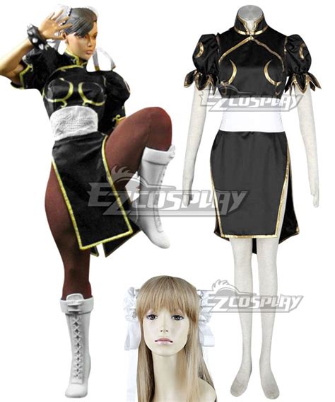 Chun Li Cosplay Black Dress Entire Collection