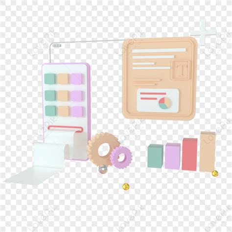 3d rendering of application development and ui ux concept social media