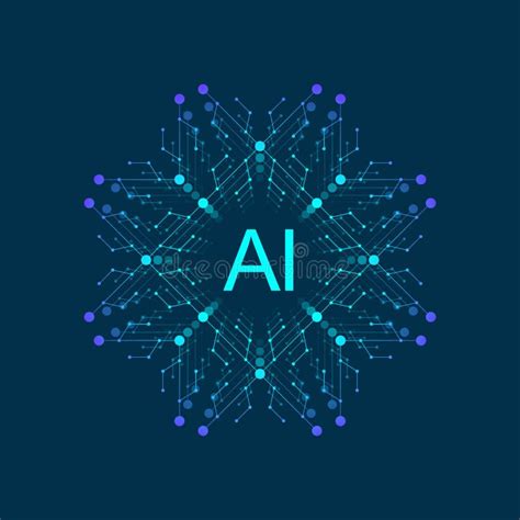 Artificial Intelligence Logo Icon Vector Symbol AI Deep Learning And