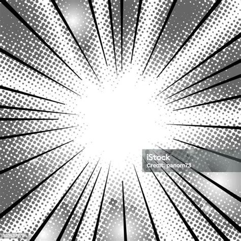 하프톤 만화 흰색과 검은색 방사형 속도 배경 라인 슈퍼 히어로 액션 폭발 배경 만화 속도 프레임 벡터 일러스트 레이 션 검은색에 대한 스톡 벡터 아트 및 기타 이미지
