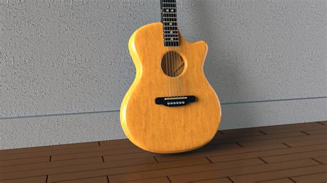 어쿠스틱 기타 3d 모델 5 Fbx Ma Obj Free3d