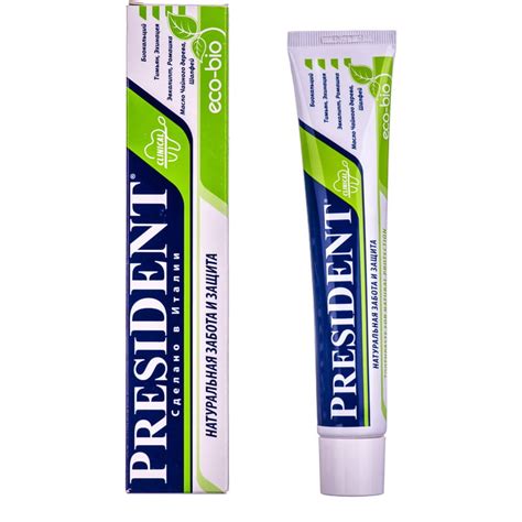 Зубная паста PRESIDENT (Президент) Clinical Eco-Bio (Клиникал Эко Био ...